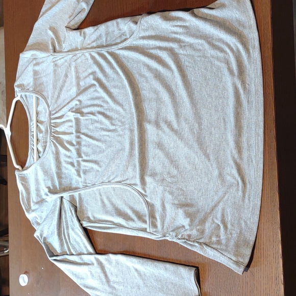 Hofish | Tops | Hofish Long Sleeve Nursing Top Side Opening Ribbed Grey ...